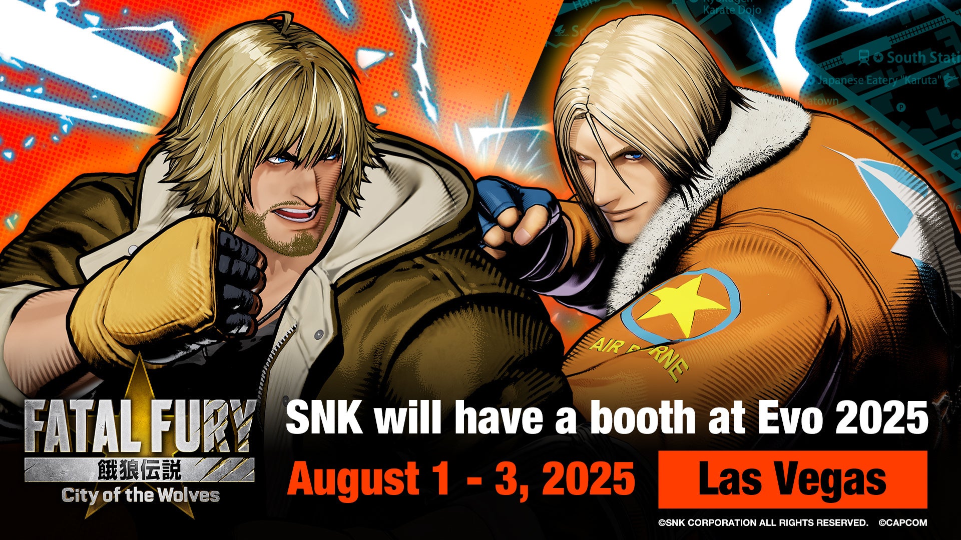 世界最大規模の格闘ゲーム大会「Evo 2025」にSNKブースを出展！『餓狼伝説 City of the Wolves』のDLCキャラクター「ケン」の先行試遊を実施！ | ゲームハック
