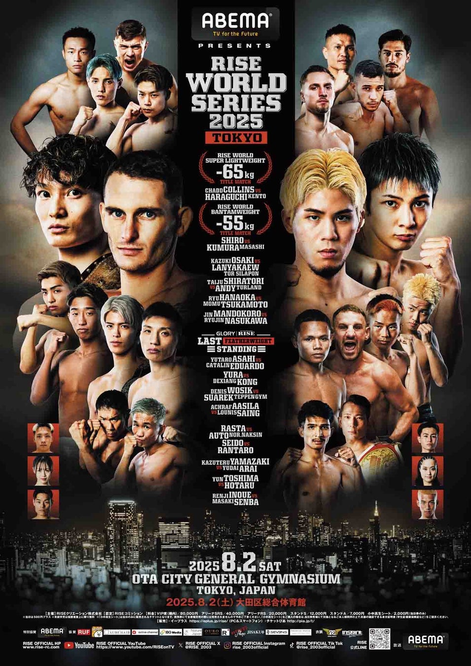 『ABEMA presents RISE WORLD SERIES 2025 TOKYO』全試合の勝敗予想企画をスポーツ予想アプリ「なんドラ」で開催 〜メイン、セミと豪華ダブル世界タイトル ...